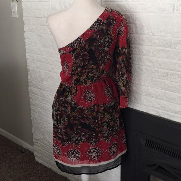 Angie | Dresses | Angie One Shoulder Sheer Dress | Poshmark